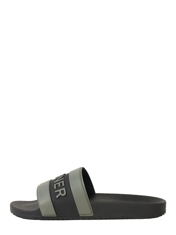 Bogner Belize Slides - Olive Green/black