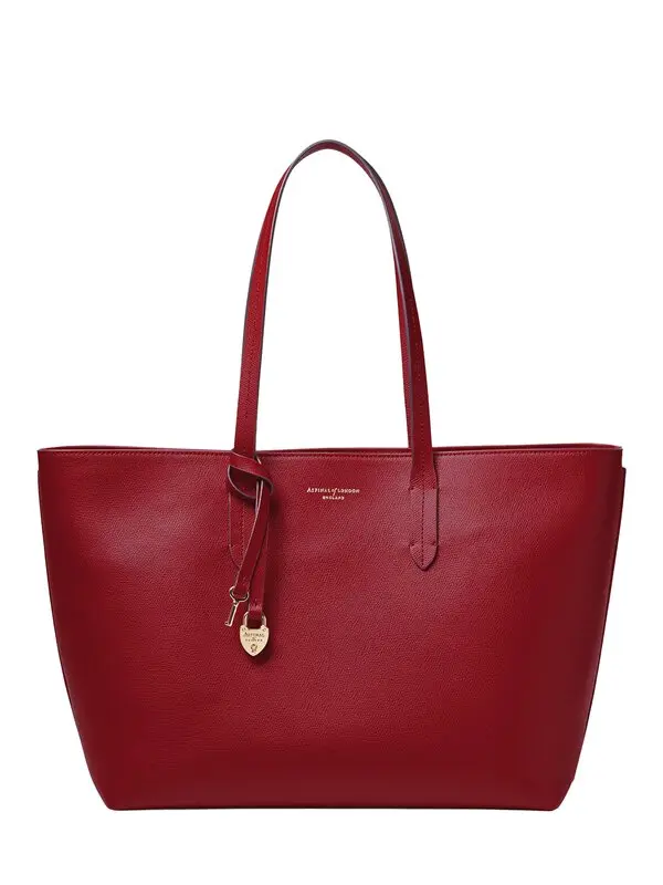 ASPINAL OF LONDON Leather East West Tote Bag - Red
