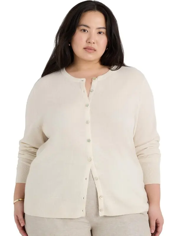 Quince Cashmere Cardigan Sweater - Ivory