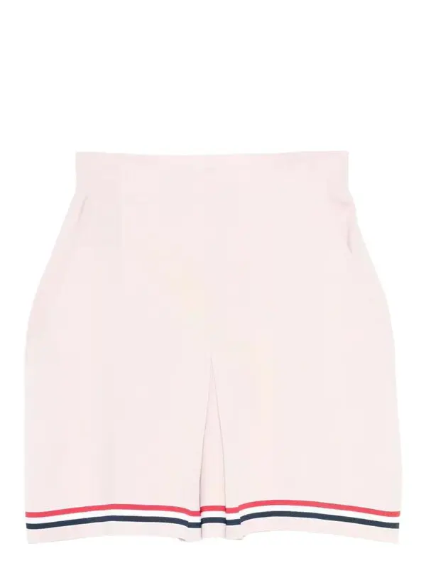 Thom Browne Rwb-stripe Box-pleated Mini Skirt - Pink