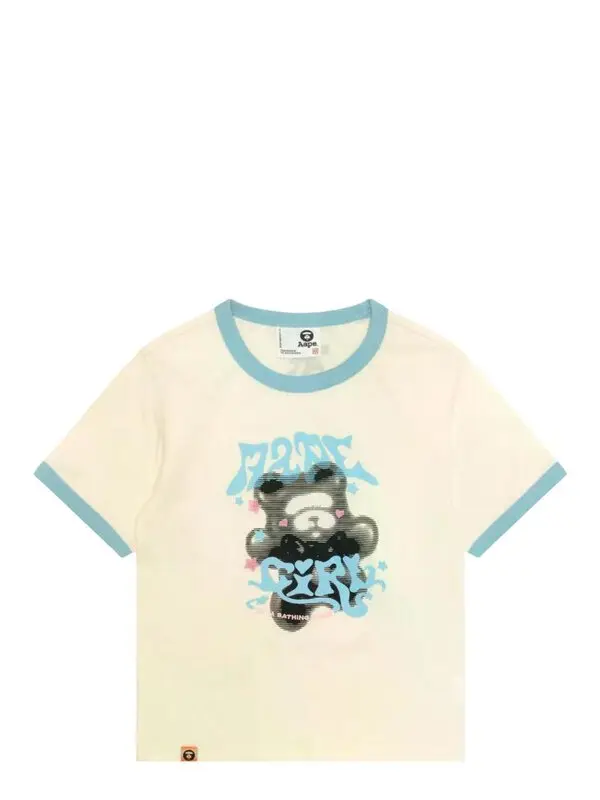 AAPE BY *A BATHING APE Ringer T-shirt - White