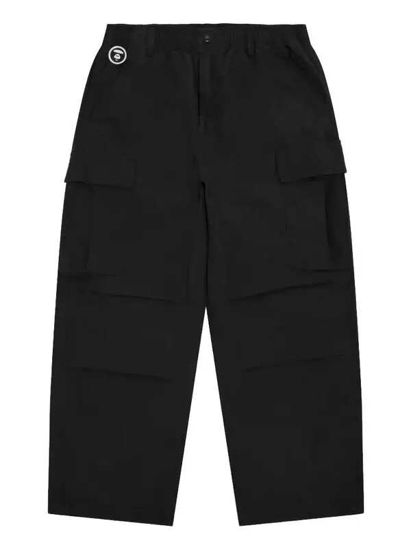 AAPE BY *A BATHING APE Logo-patch Trousers - Black