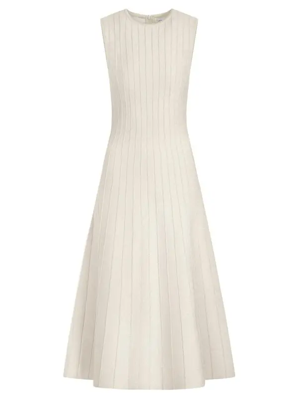 Oscar De La Renta Sleeveless Ottoman Knit Dress - Ivory