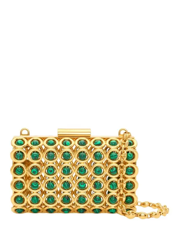 Oscar De La Renta Mini Saturn Minaudire - Green