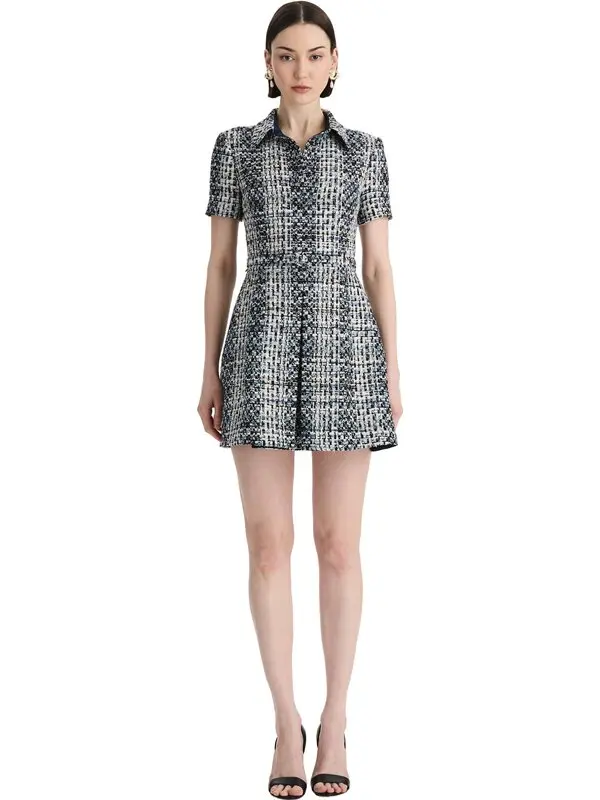 Oscar De La Renta Slub Wool Tweed Mini Dress - One-color
