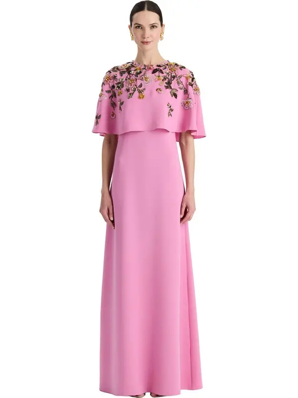 Oscar De La Renta Beaded Embroidered Caftan - One-color