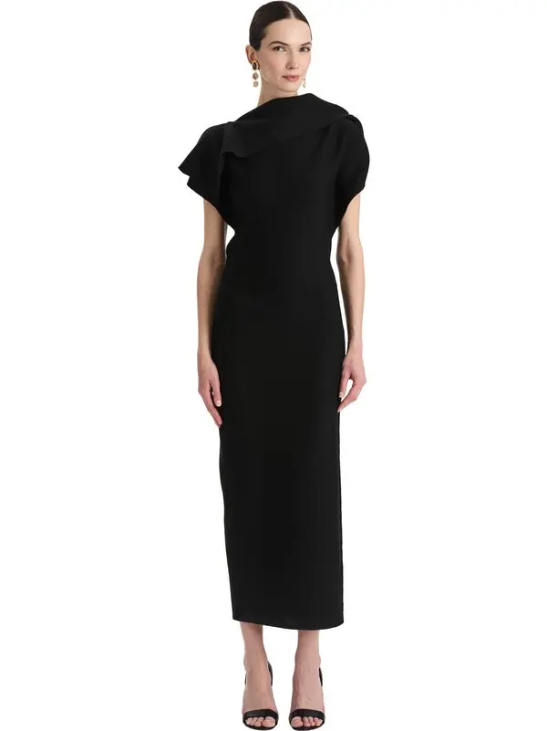 Oscar De La Renta Draped Knit Pencil Dress - One-color