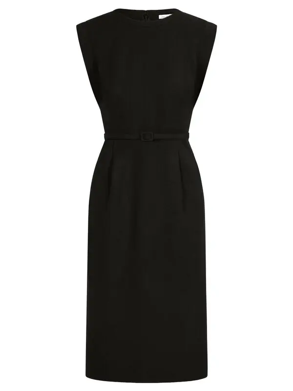 Oscar De La Renta Stitch-detailed Wool-blend Pencil Dress - One-color
