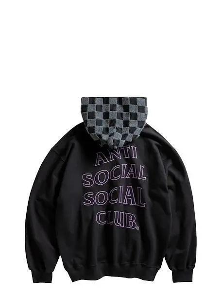 ANTI SOCIAL SOCIAL CLUB Chenille Checkered Hoodie - Black