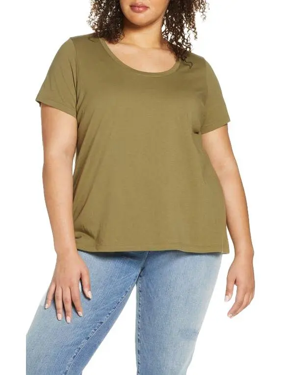 Eileen Fisher Organic Cotton Tee - Olive