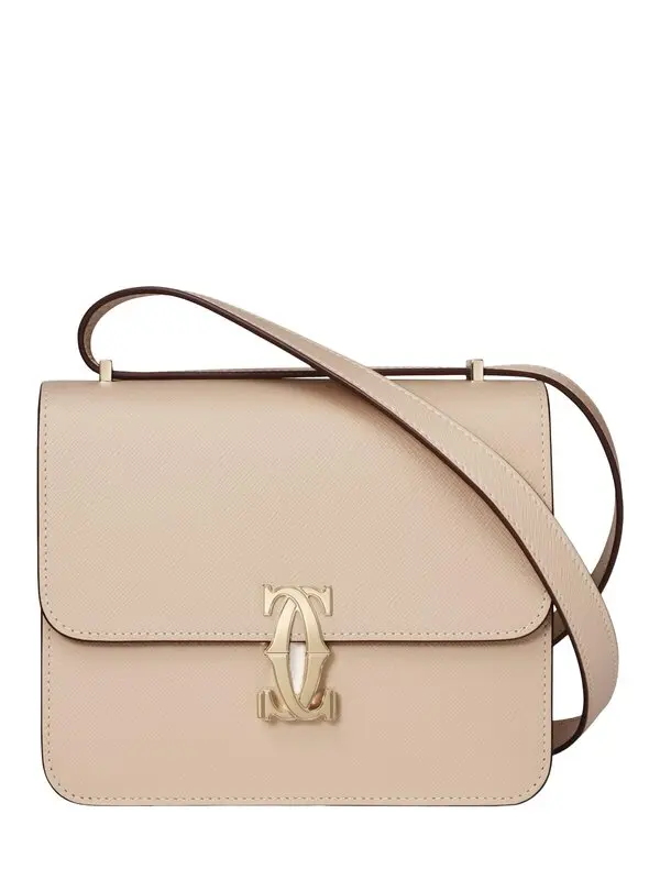 Cartier Mini Leather C De Shoulder Bag - Beige