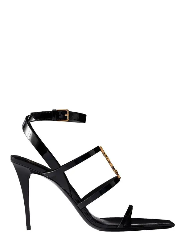 Saint Laurent Cassandra Embellished Patent-leather Pumps - Black