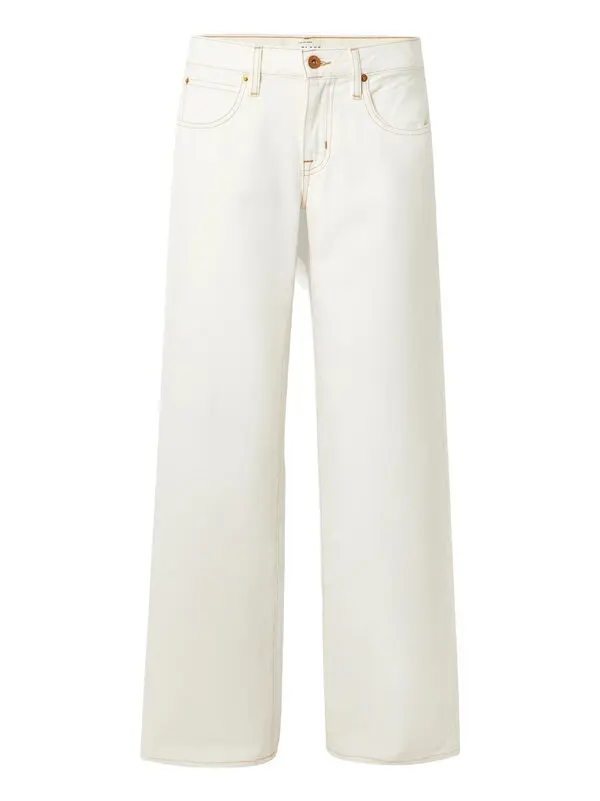 SLVRLAKE Lexi Low-rise Wide-leg Jeans - White