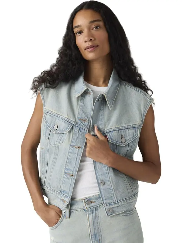 LEVI'S Shrunken '90s Trucker Vest - Que Pasa Trucker