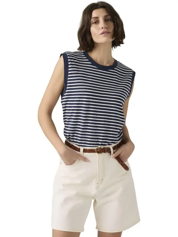 LEVI'S Boxy Tank Top - Emmi Stripe Peacoat