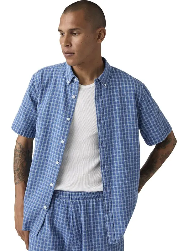 LEVI'S Authentic Short-sleeve Button-down Shirt - Sunshine Indigo Dobby
