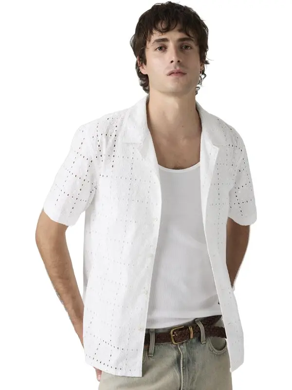 LEVI'S Sunset Camp Eyelet Shirt - Bright White
