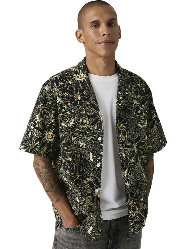 LEVI'S Sunset Camp Shirt - Hatch Floral Jet Black