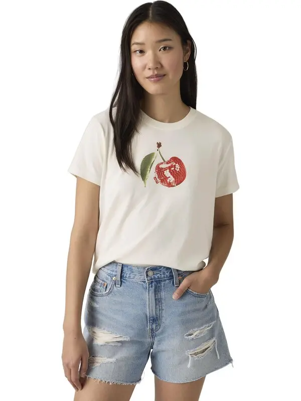 LEVI'S Graphic Short Sleeve T-shirt - Disco Cherry Egret