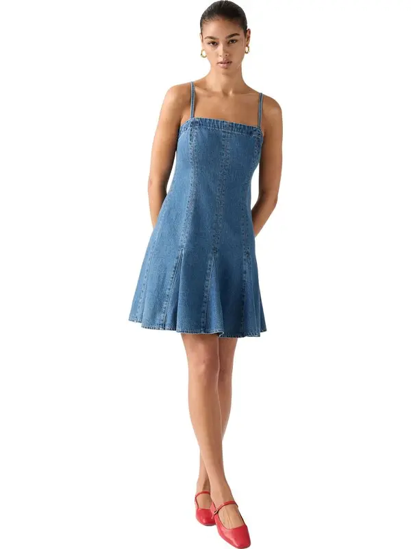 LEVI'S Denim Godet Mini Dress - Godet All Day