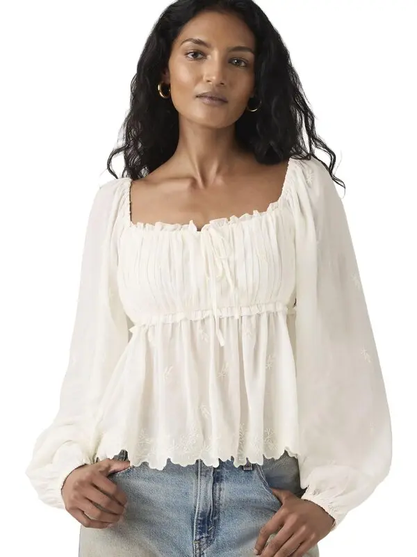 LEVI'S Ottie Long-sleeve Blouse - Egret