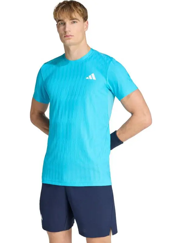 Adidas Tennis Climacool+ Airchill Freelift T-shirt - Signal Cyan