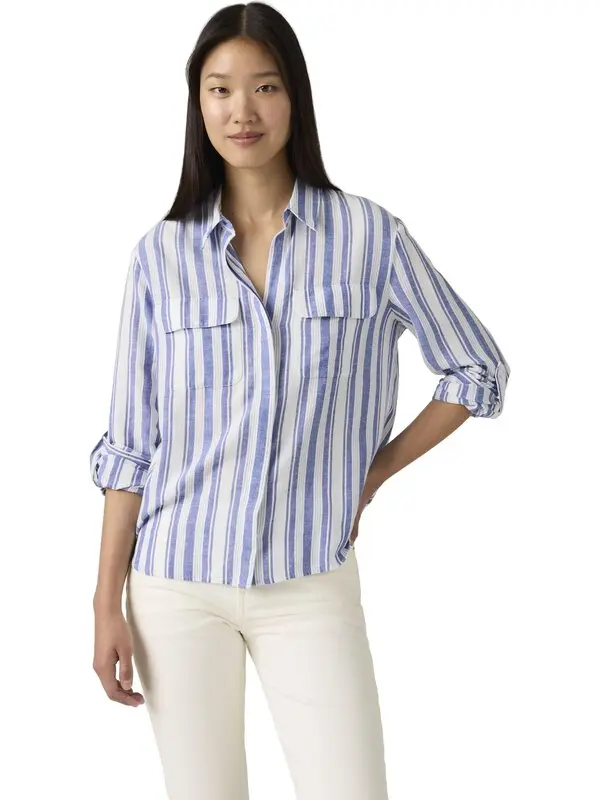 LEVI'S Elaine Utility Shirt - Bold Stripe Blue