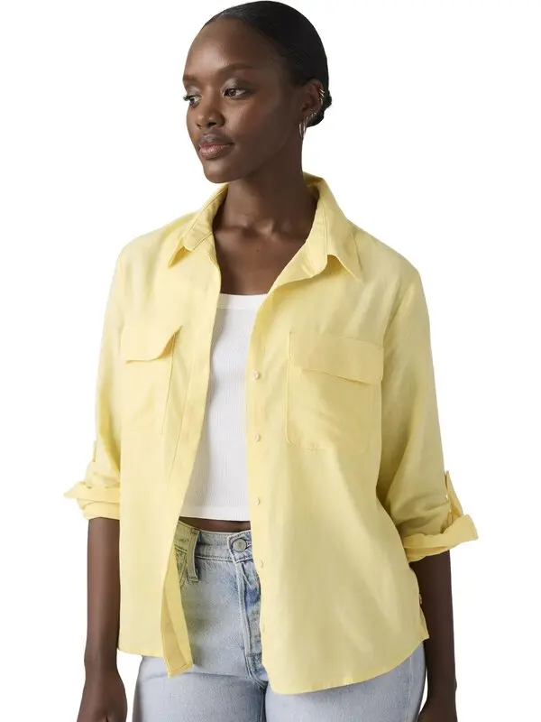 LEVI'S Elaine Utility Linen Shirt - French Vanilla