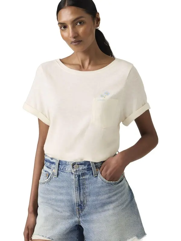 LEVI'S Graphic Julie Pocket Tee T-shirt - Simple Daisies