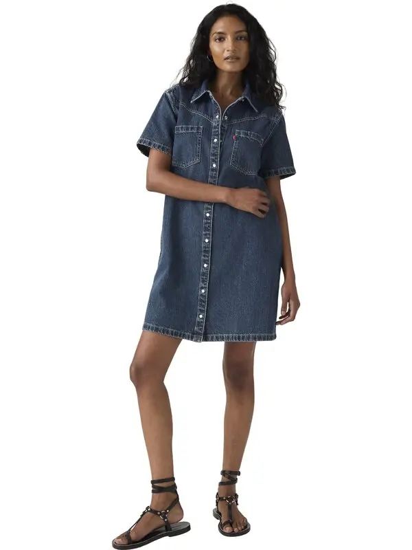 LEVI'S Louisa Short-sleeve Denim Dress - Youre A Dime