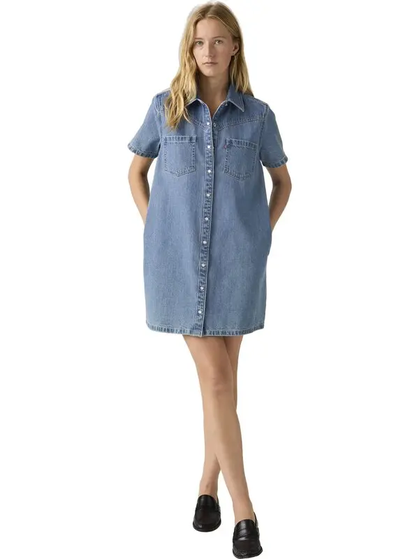 LEVI'S Louisa Short-sleeve Denim Dress - Pretty Penny Lane