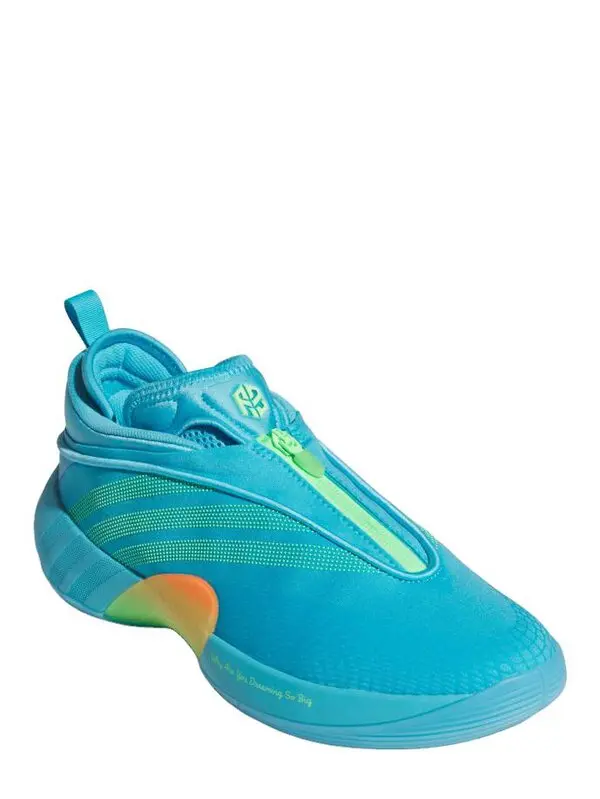 Adidas D.o.n. Issue 7 Athletic Shoes - Bright Cyan / Screaming Orange / Lucid Lemon