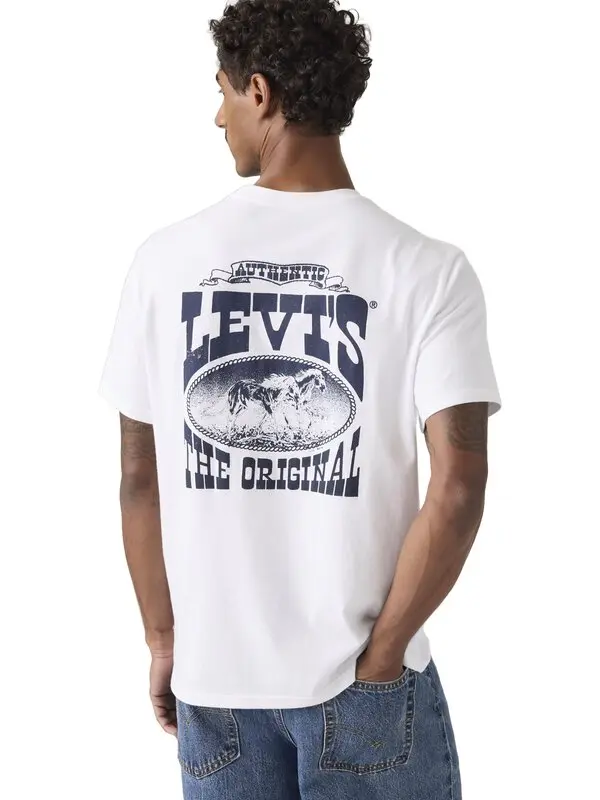 LEVI'S Relaxed Fit Short-sleeve Graphic T-shirt - Archival Cowboy White