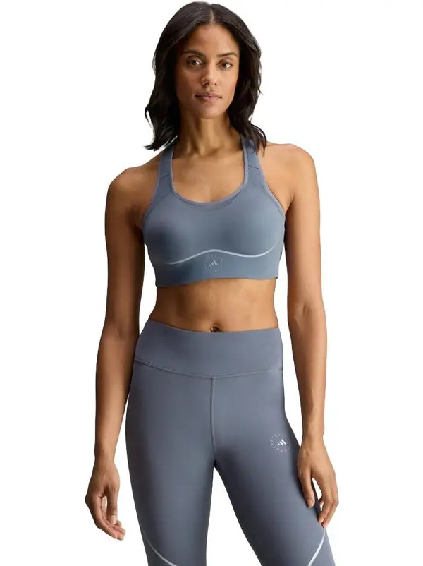 Adidas By Stella Mccartney Running High Support Sports Bra Grey - Onix