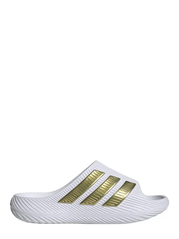 Adidas Purechill Slides - Cloud White / Gold Metallic / Gold Metallic