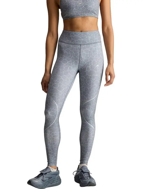 Adidas Printed Running Leggings - Light Solid Grey / Onix