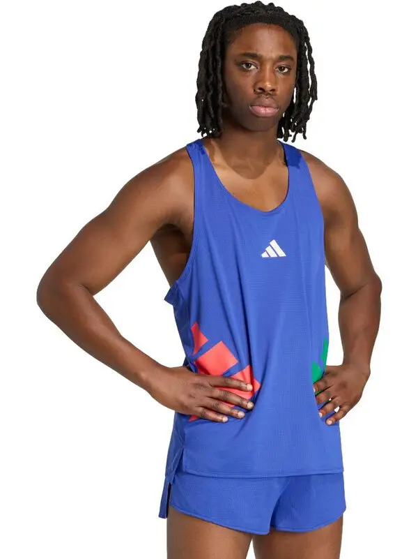 Adidas All Time Classics Singlet - Semi Lucid Blue / Semi Lucid Red / Court Green