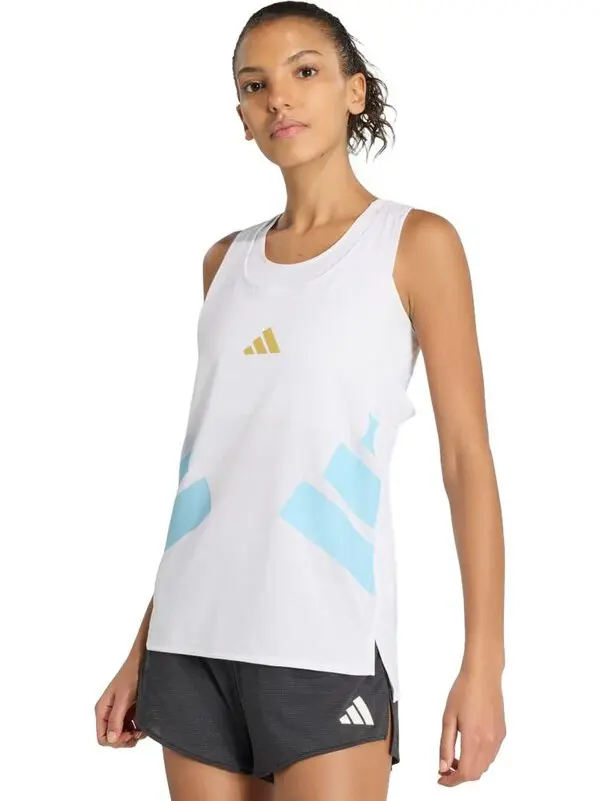 Adidas All-time Classics Tank Top - White / Clear Blue / Matte Gold