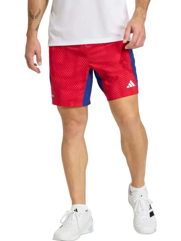 Adidas Tech Intensity Aop Shorts - Power Red / Mystery Ink / Black