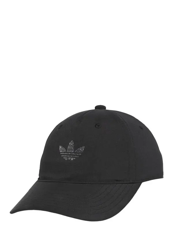 Adidas Rhinestone Trefoil Hat - Black / Silver