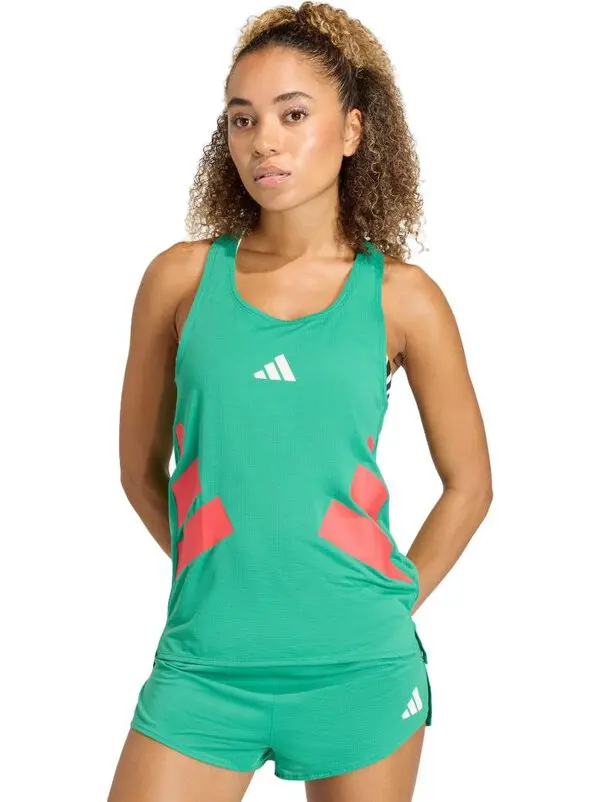 Adidas All-time Classics Tank Top - Court Green / Semi Lucid Red