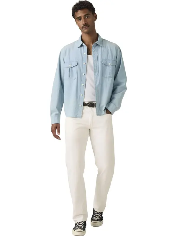 LEVI'S 502 Taper Fit Jeans - White Paper