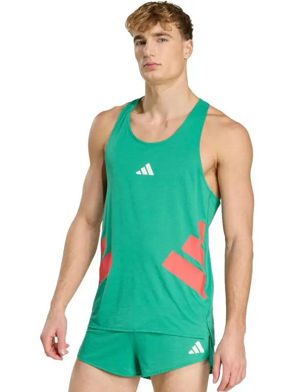 Adidas All Time Classics Singlet - Court Green / Semi Lucid Red