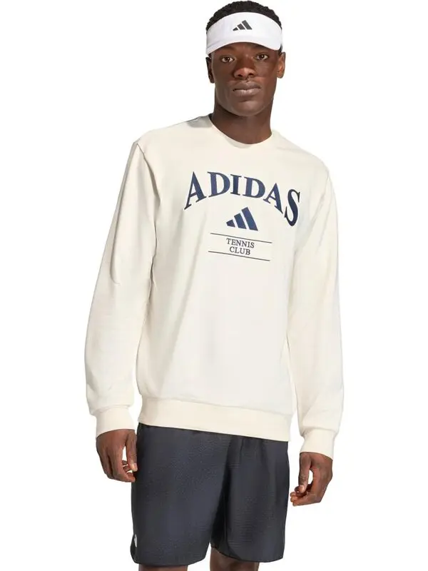 Adidas Heritage Graphic Crew Sweatshirt - Chalk White / Dark Blue