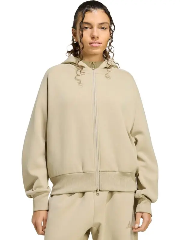 Adidas Soft Lux Full-zip Hoodie - Wonder Cargo