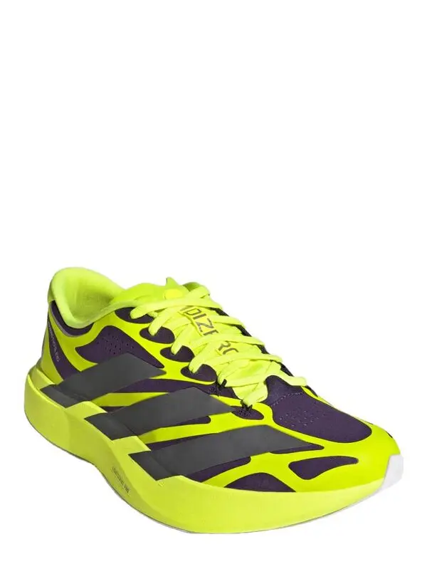 Adidas Adizero Evo Sl Exo Shoes - Aurora Plum / Iron Metallic / Solar Yellow