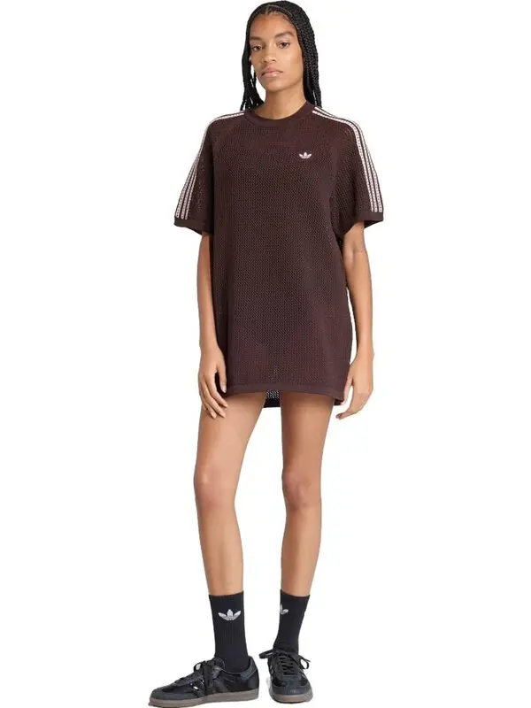 Adidas Knitted Crochet Dress - Aurora Coffee