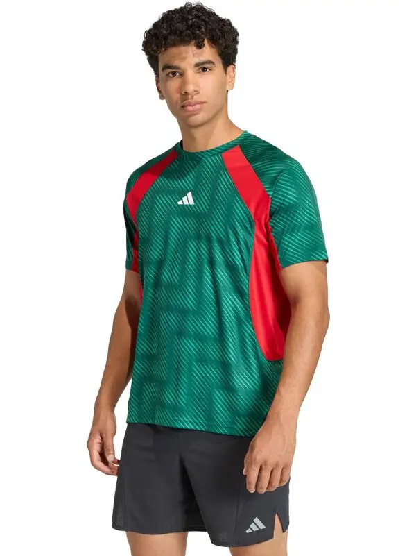 Adidas Tech Apparel T-shirt Fifa World Cup 26 - Team Dark Green / Better Scarlet / Black