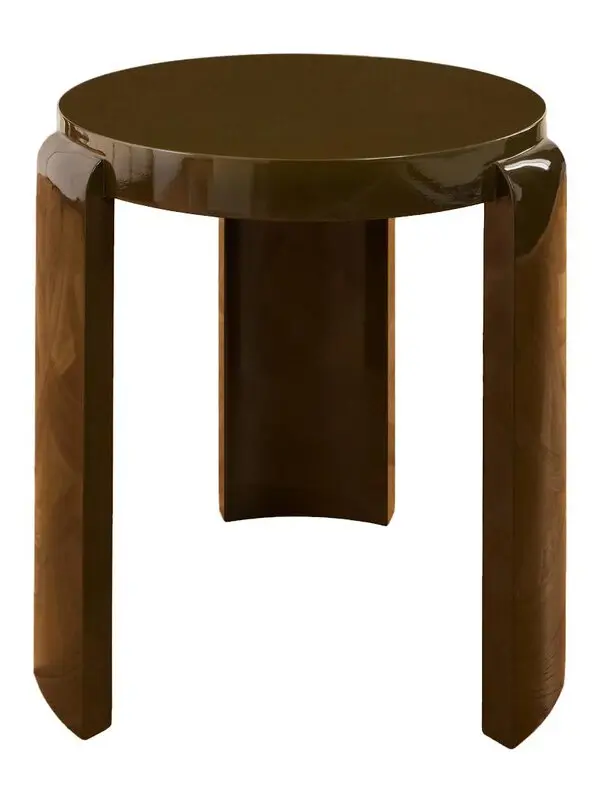 LOUISE ROE Spina Beechwood Stool - Green