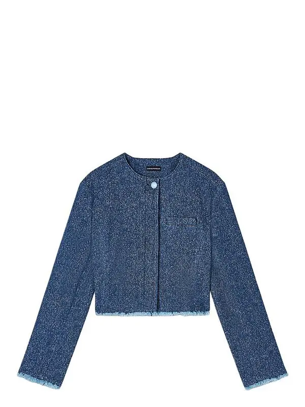 Emporio Armani Fringe Trim Jacket - Solid Medium